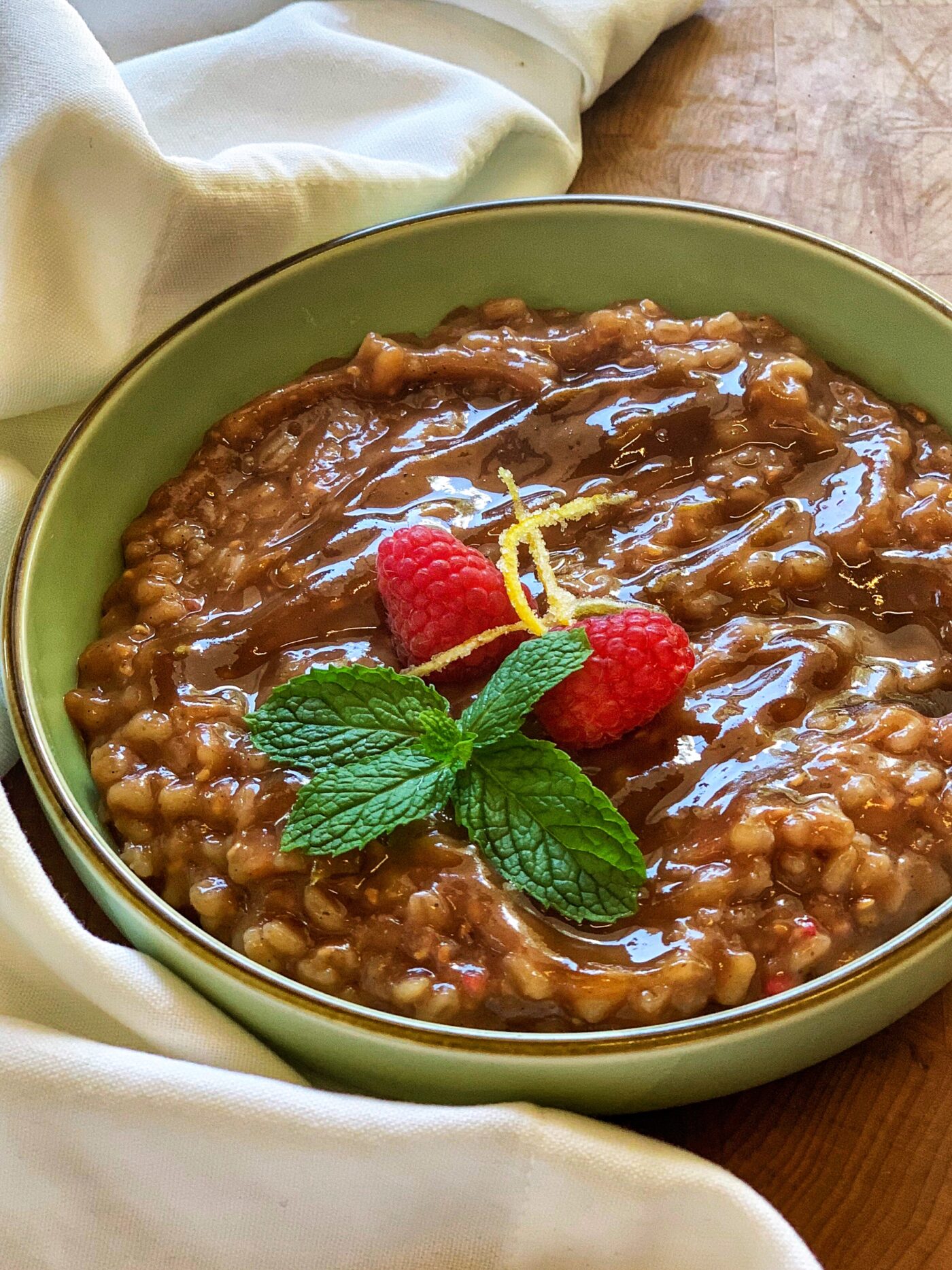 Lemon Ginger Barley Pudding w/Raspberries by The Culinary Institute of ...